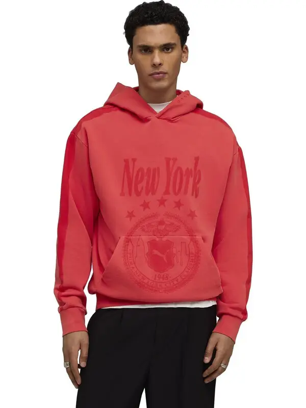 PUMA Wardrobe Essentials Nyc Relaxed Hoodie - Red