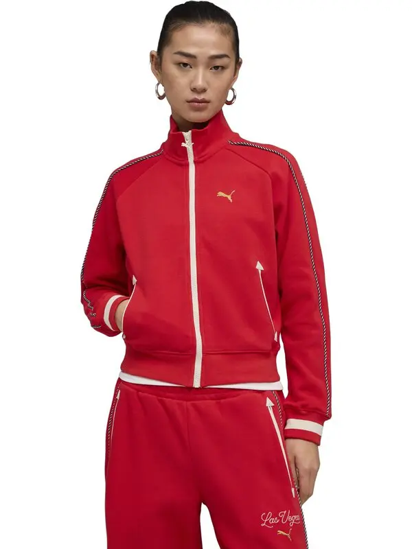 PUMA T7 Las Vegas Short Track Jacket - Red