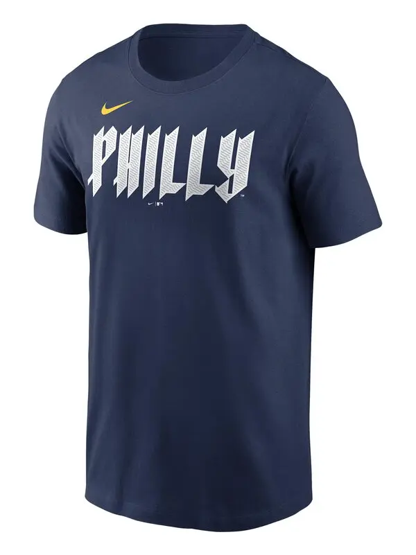 Nike Philadelphia Phillies City Connect Large Logo Mlb T-shirt - Blue