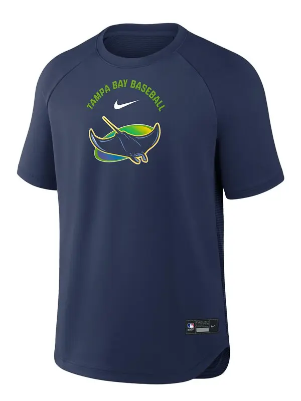 Nike Tampa Bay Rays Authentic Collection Batting Practice Pregame Dri-fit Mlb Top - Blue