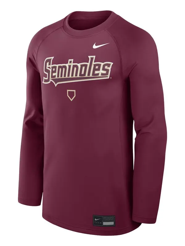 Nike Florida State Dugout Game Time Dri-fit College Long-sleeve T-shirt - Red