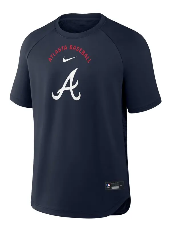 Nike Atlanta Braves Authentic Collection Batting Practice Pregame Dri-fit Mlb Top - Blue