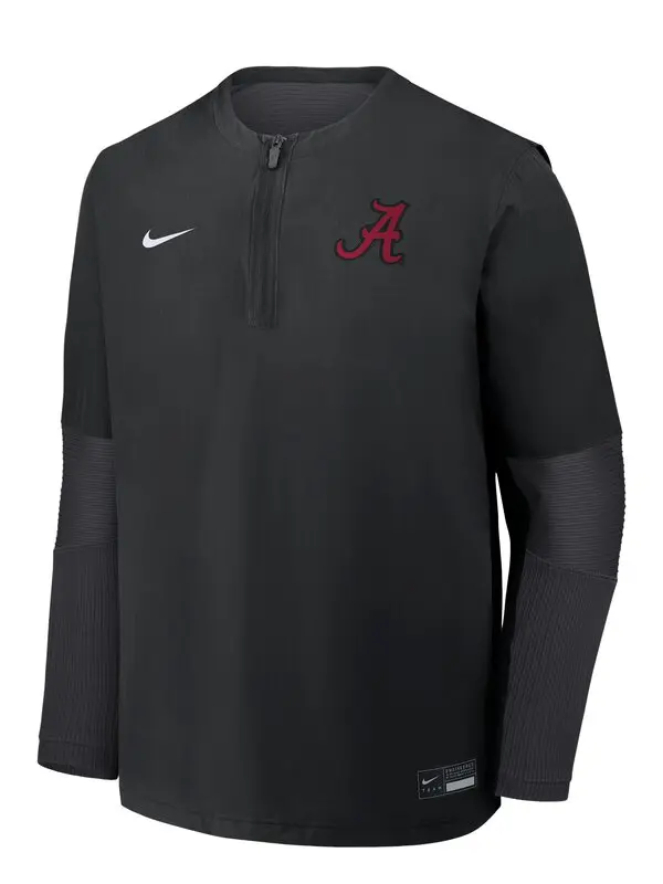 Nike Alabama Dugout Dri-fit College 1/4-zip Long-sleeve Windshirt - Black