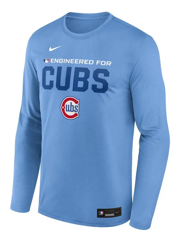 Nike Chicago Cubs Authentic Collection Team Issue Dri-fit Mlb Long-sleeve T-shirt - Blue