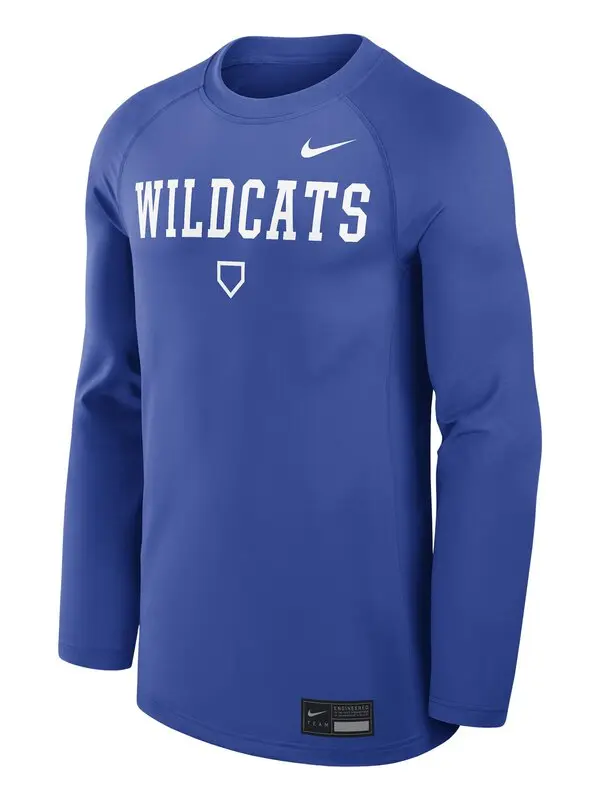 Nike Kentucky Dugout Game Time Dri-fit College Long-sleeve T-shirt - Blue