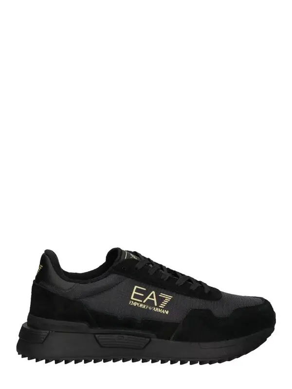 Emporio Armani Logo-detail Sneakers - Black
