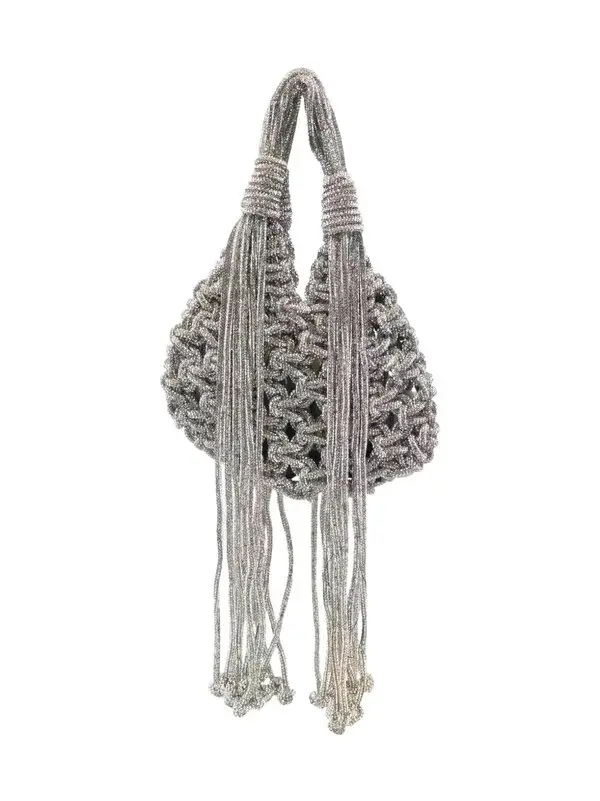 HIBOURAMA Mini Vannifique Crystal-embellishment Tote Bag - Silver