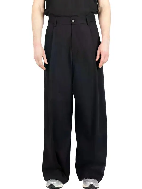 SOCIETE ANONYME Button Pleated Trousers - Black
