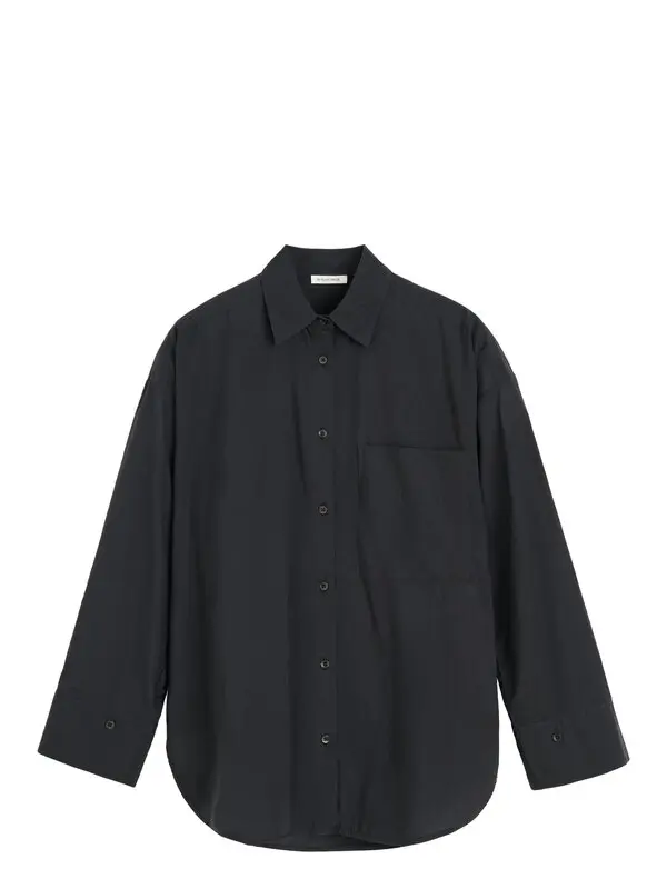 BY MALENE BIRGER Derris Voile Organic Cotton Shirt - Black