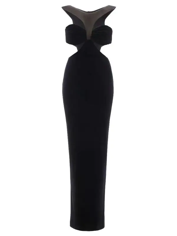 IMROSKA Cleopatra Cut-out Strapless Maxi Dress - Black