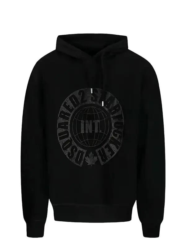 Dsquared2 Graphic Printed Hoodie - Black