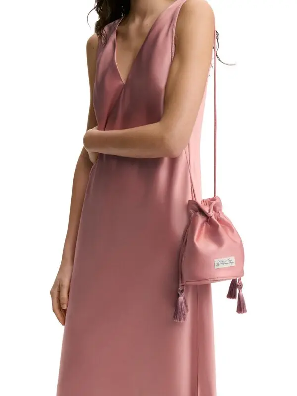 BY MALENE BIRGER Landinna Satin Bucket Bag - Pink Rose