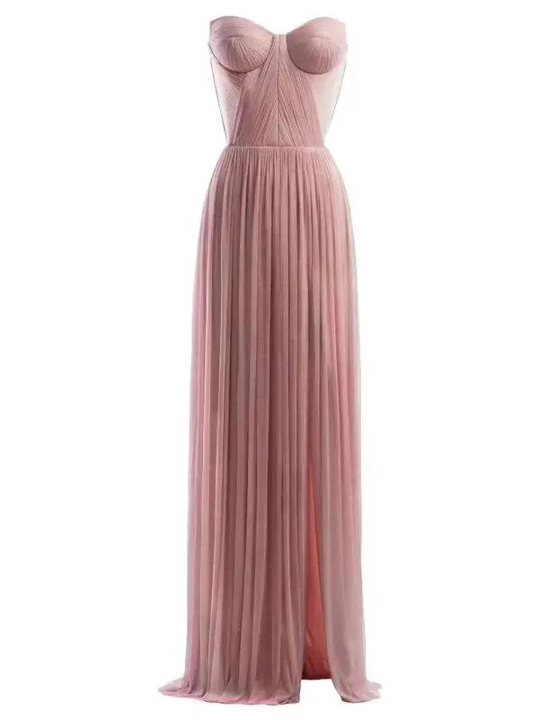 IMROSKA Sweet 18 Strapless Maxi Dress - Pink