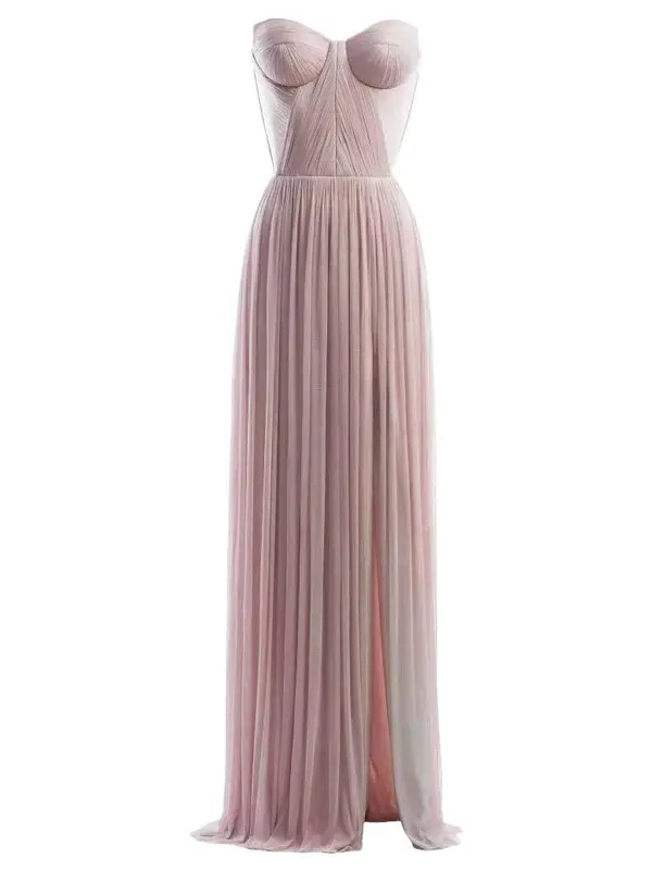 IMROSKA Sweet 18 Strapless Maxi Dress - Pink