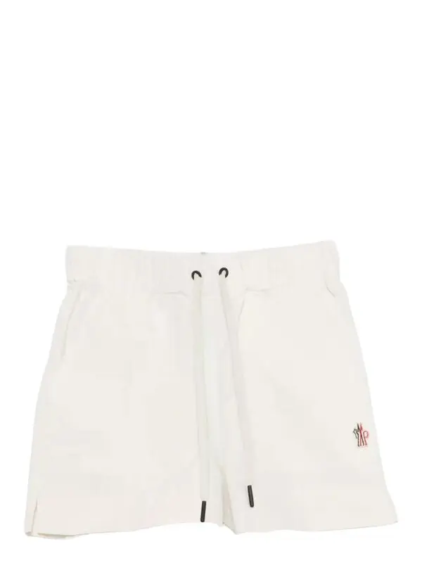 Moncler Logo-patch Drawstring Shorts - Neutrals