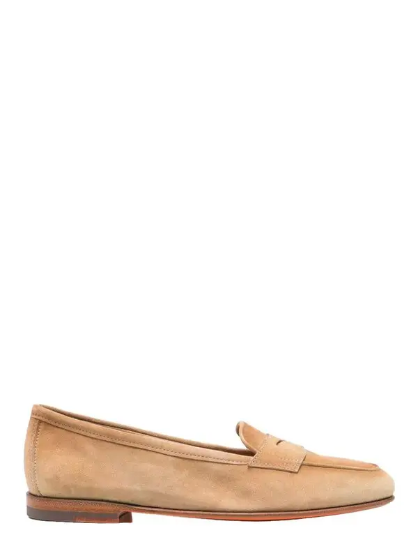 Santoni Penny Loafers - Neutrals