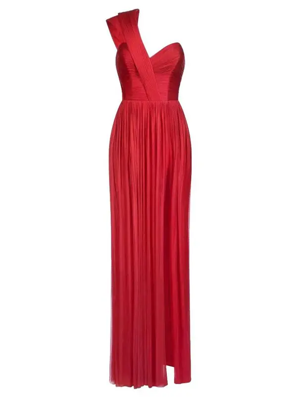 IMROSKA 21 One-shoulder Maxi Dress - Red