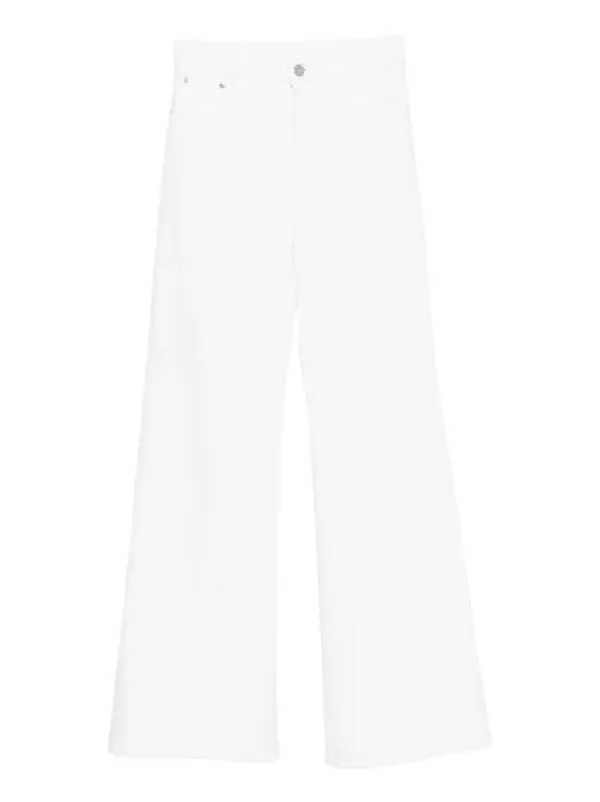 DONDUP Logo Detail Wide Leg Jeans - White