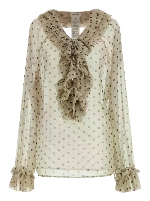 P.a.r.o.s.h Pallina Blouse - Neutrals