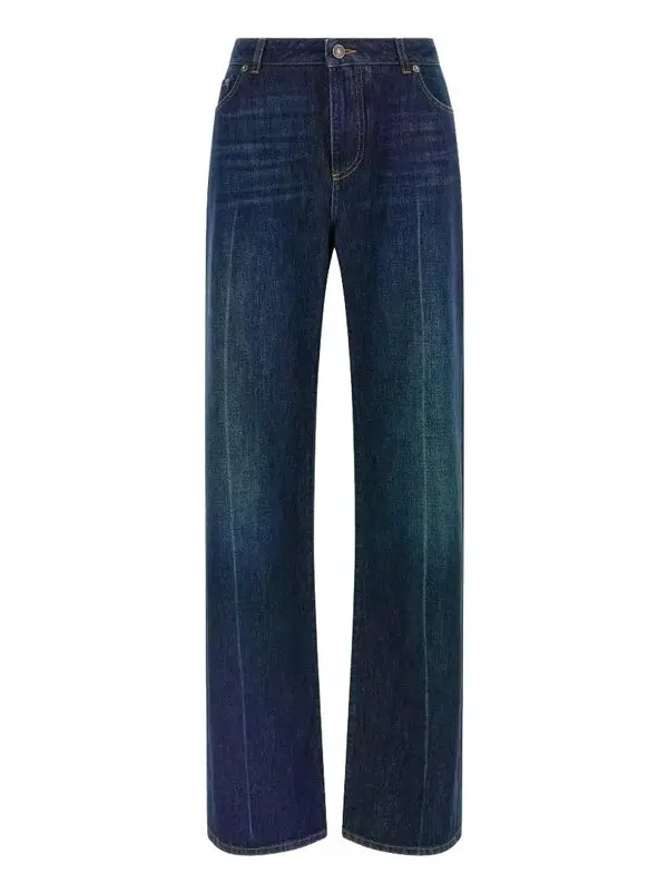 Dolce & Gabbana Stone-washed Low-rise Jeans - Blue