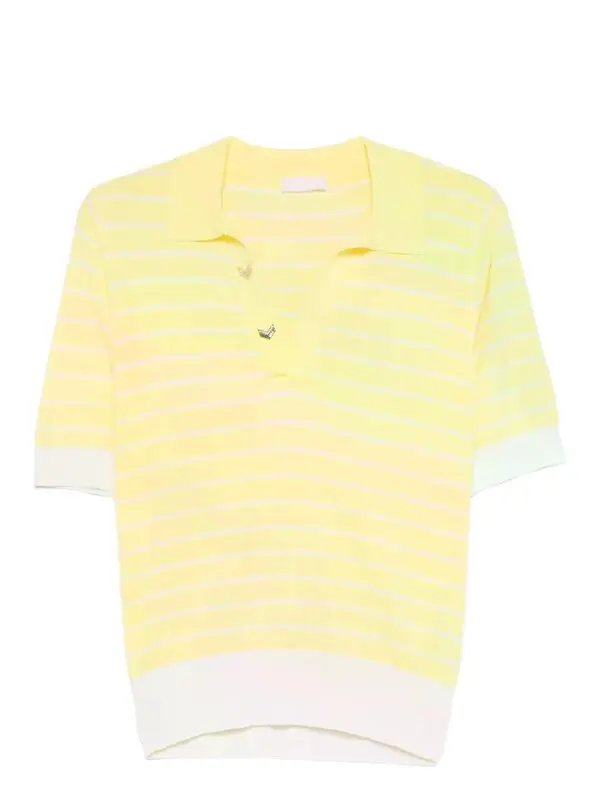 Liu Jo Striped Polo Shirt - Yellow