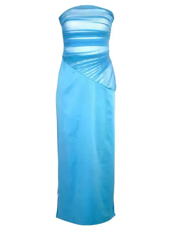 Significant Other Strapless Ruched Dress - Blue