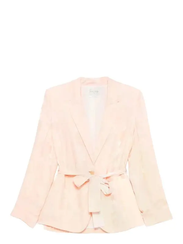FORTE_FORTE Floral-print Belted Jacket - Pink