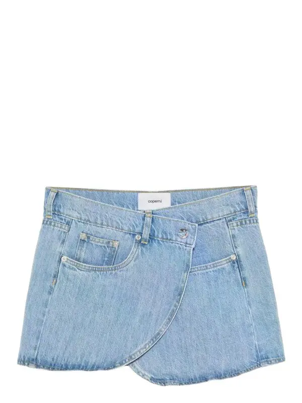 Coperni Asymmetric Denim Skirt - Blue