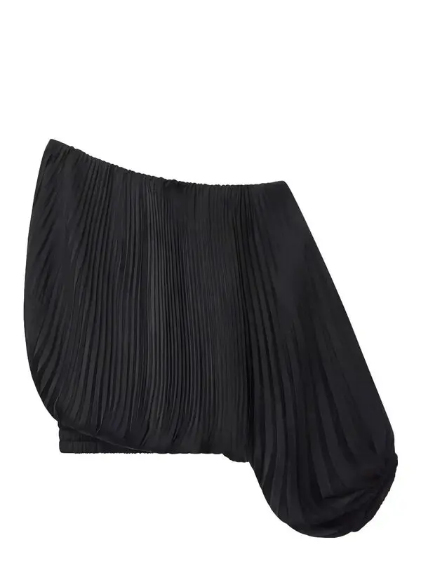 A.L.C. Mara Pleated Top - Black