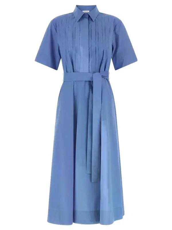 P.a.r.o.s.h Canyox26 Pleated Midi Dress - Blue