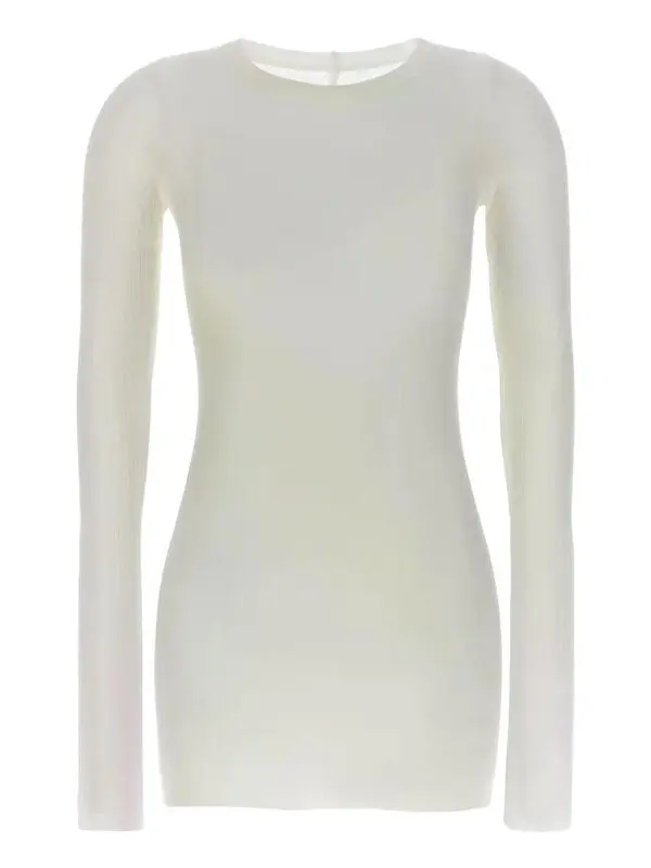 Rick Owens Ribbed Long Sleeve T-shirt - Neutrals