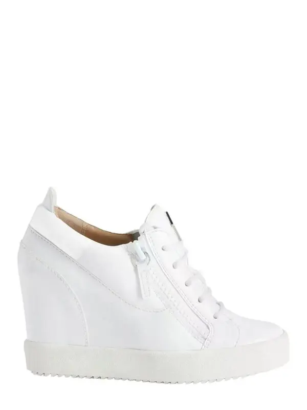GIUSEPPE ZANOTTI Lace-up Wedge Sneakers - White