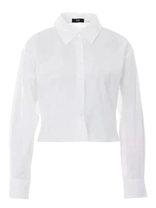 ELEH Button Crewneck Shirt - White