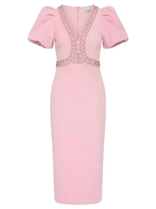 Rebecca Vallance Cava Embellished Midi Dress - Pink