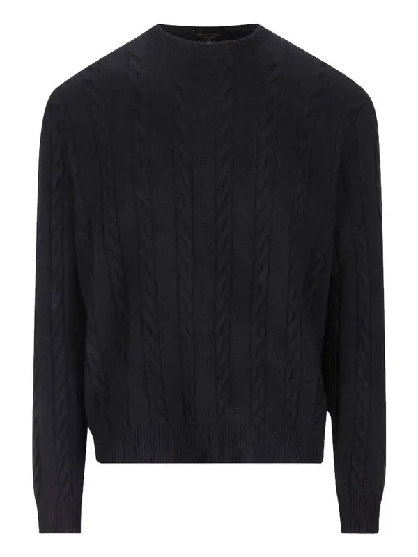 Loro Piana Cable-knit Cashmere Sweater - Blue