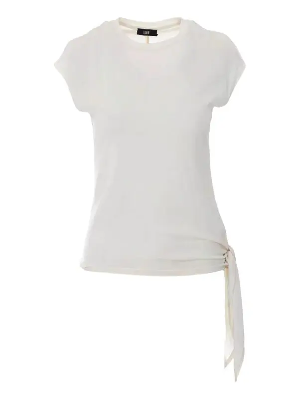 ELEH Knot-detail T-shirt - Neutrals