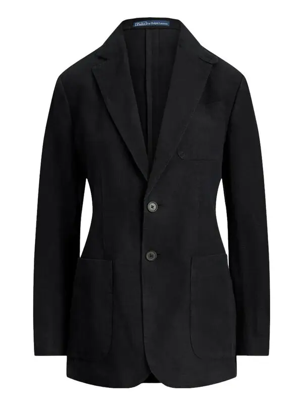 Polo Ralph Lauren Single-breasted Linen Blazer - Black