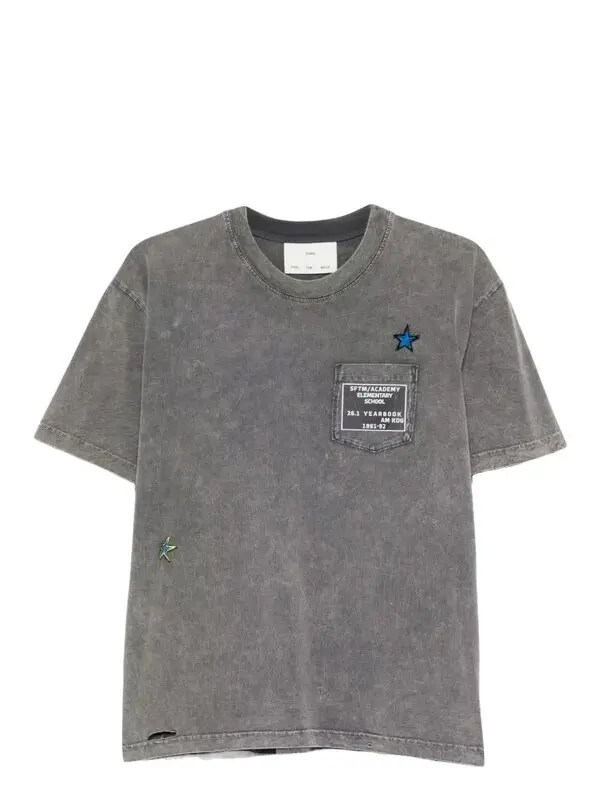 SONG FOR THE MUTE Patch Pocket-chest T-shirt - Grey