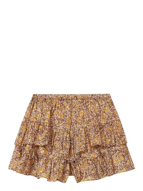 Isabel Marant Jocadia Printed Shorts - Khaki