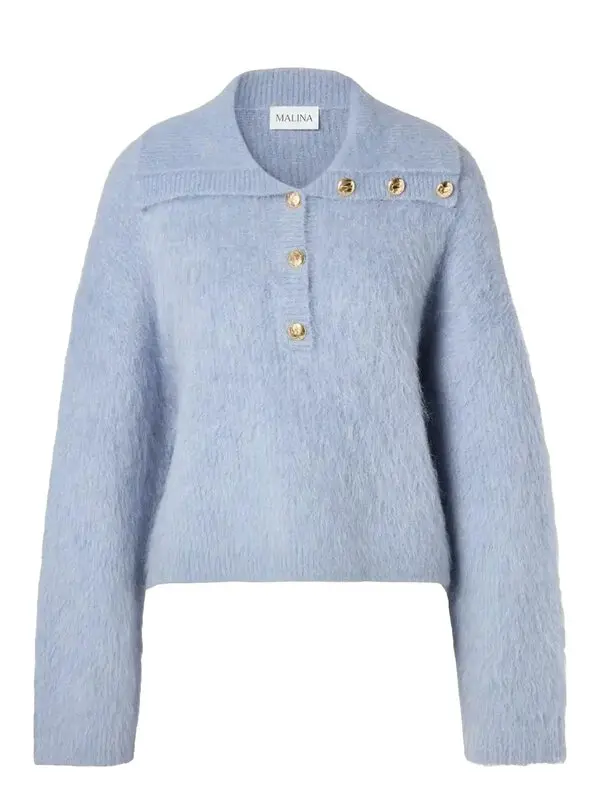 MALINA Yselle Alpaca Blend Sweater - Light Blue