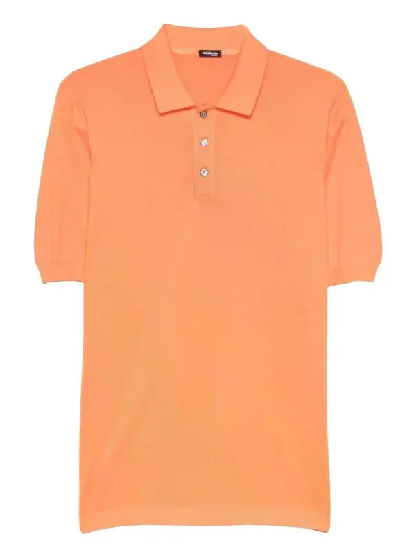 Kiton Buttoned Polo Shirt - Orange