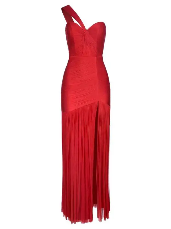 IMROSKA 19 One-shoulder Maxi Dress - Red