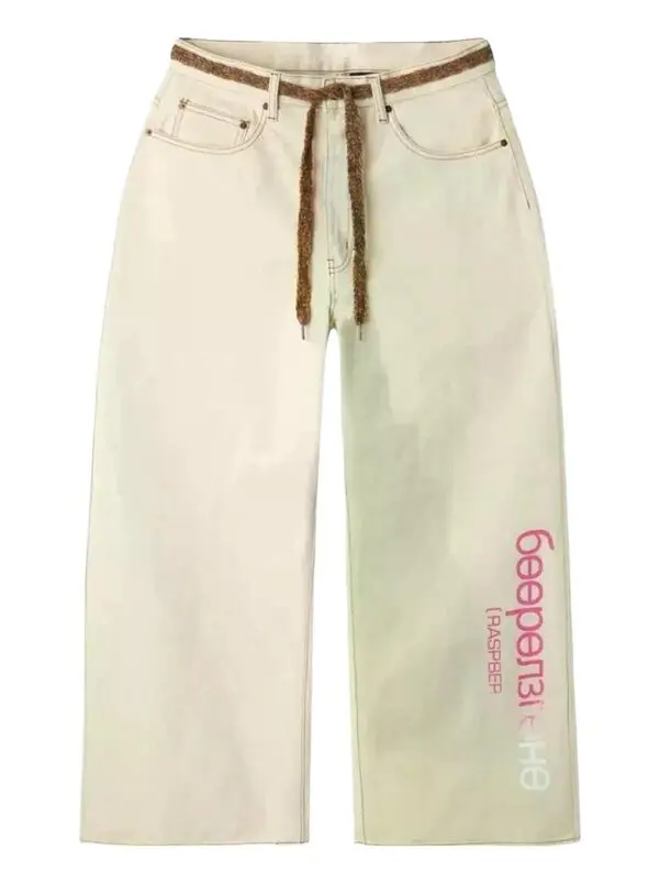 GV GALLERY Wide-leg Trousers With Belt - Neutrals