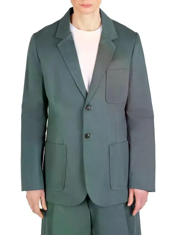 SOCIETE ANONYME Pocket Cotton Blazer - Green