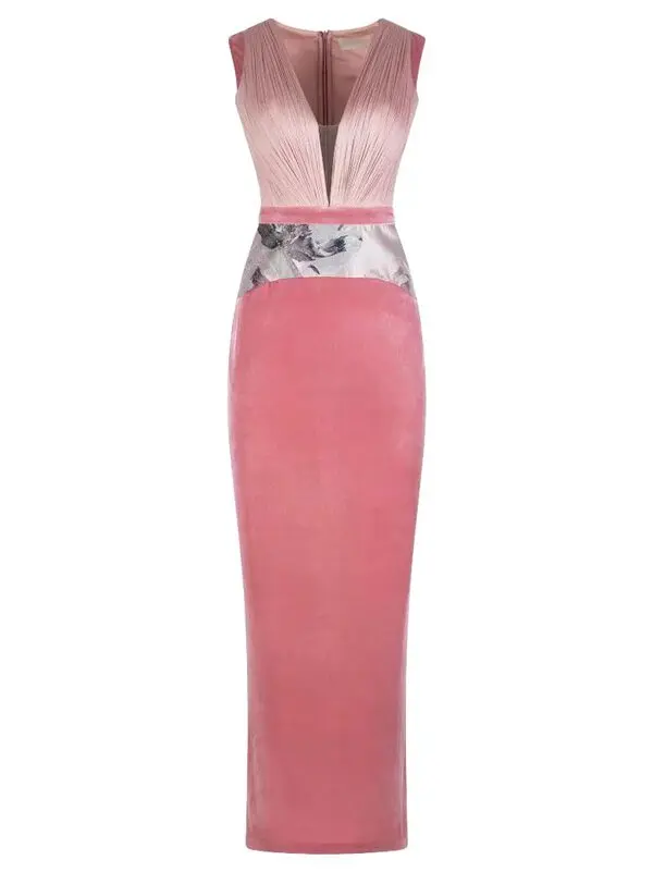 IMROSKA Floral-detail Maxi Dress - Pink