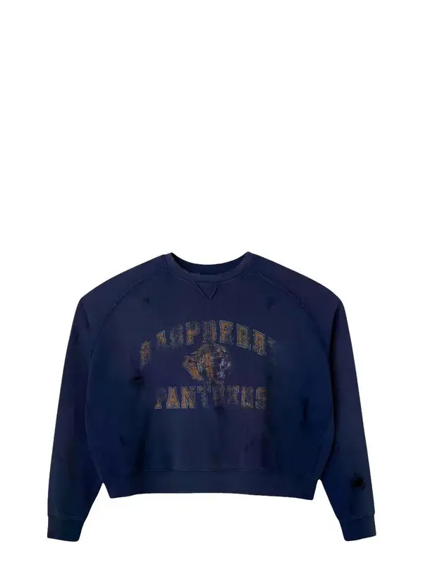 GV GALLERY Graphic Print Crew-neck Sweatshirt - Blue