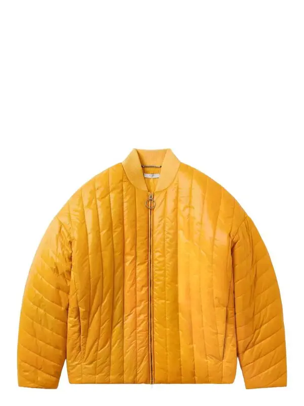 1989 STUDIO Quilted Jacket With Ribbed Collar - Yellow