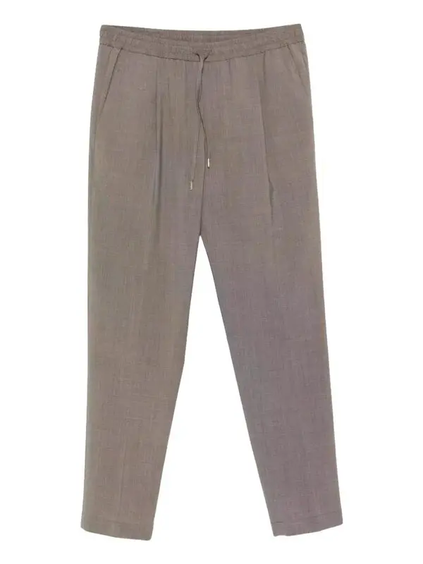 BRIGLIA 1949 Pleated Drawstring Trousers - Brown