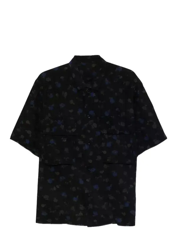 Sacai Floral-detail Pocket Shirt - Black