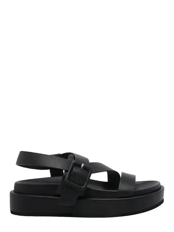 PALOMA BARCELO Buckle-strap Leather Sandals - Black